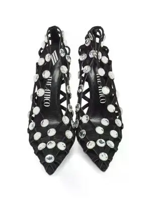 Attico Grid Crystal-embellished Pumps