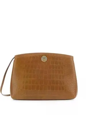 LIFFNER Pushlock Pouch Croc-effect Clutch Bag