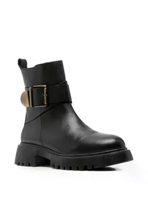 SERGIO MORETTI FIRENZE Buckle-strap Ankle Boots