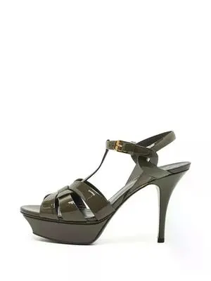 Saint Laurent Tribute Platform Sandals - Green