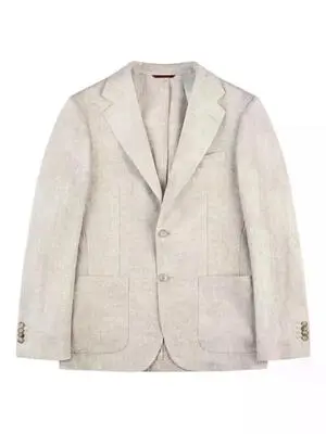 FAY Linen Patch-pocket Jacket - Neutrals
