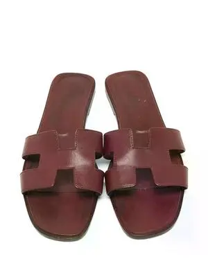 Hermès Oran Leather Slides