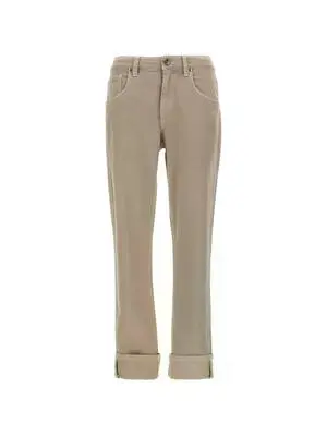Brunello Cucinelli Straight-leg Five-pocket Trousers - Neutrals
