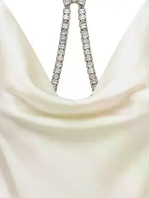 Patrizia Pepe Jewelled Chain-link Silk Top