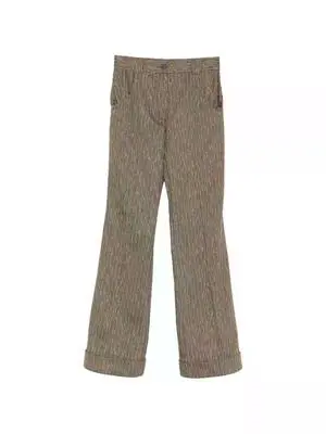 KIKO KOSTADINOV Charcoal Striped Flared Trousers - Grey