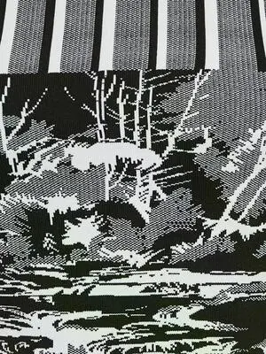 Balenciaga Abstract Print Long Sleeve Top