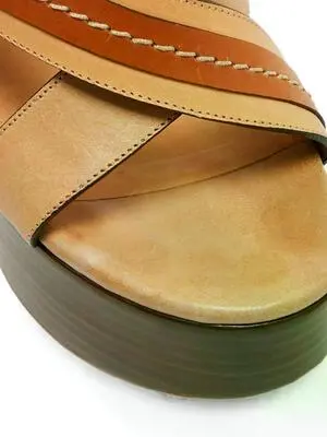 Chloé Cross-strap Wedge Sandals