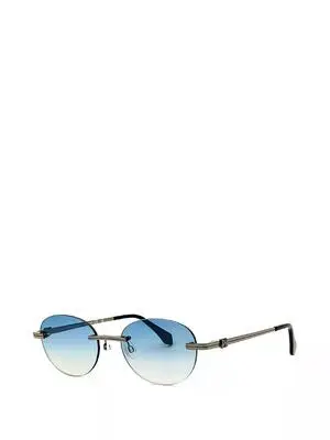 Palm Angels Rimless Oval-frame Sunglasses