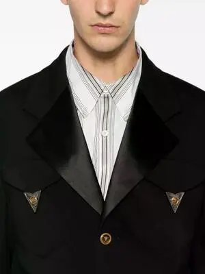 Versace Long-sleeve Buttoned Blazer