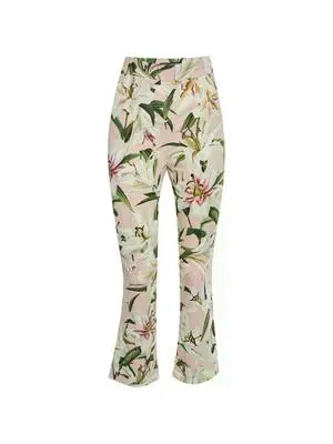 Dolce & Gabbana Lily Print Straight-fit Trousers