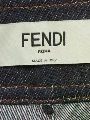 Fendi Pleated High-waist Jeans