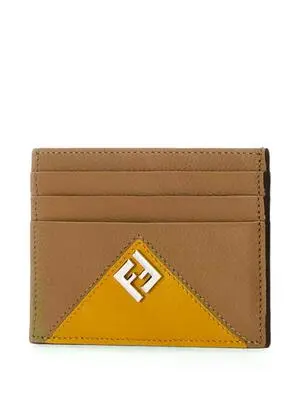 Fendi Lui Logo-plaque Pebbled-leather Card Holder
