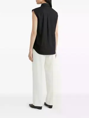 Brunello Cucinelli Embellished Collar Sleeveless Shirt