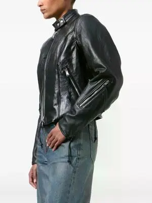 Our Legacy Buffed Leather Zip-up Jacket