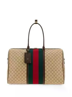 Gucci Gg Supreme Duffle Bag - Neutrals