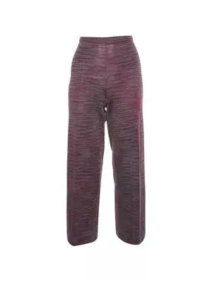 Missoni Ribbed Knit Straight-leg Trousers - Purple