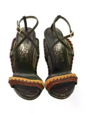 FERRAGAMO Leather Platform Sandals