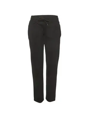 Burberry Gabardine Logo Applique Trousers - Black
