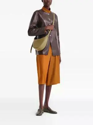 Longchamp Le Foulonné Grained Cowhide Leather Crossbody Bag - Neutrals