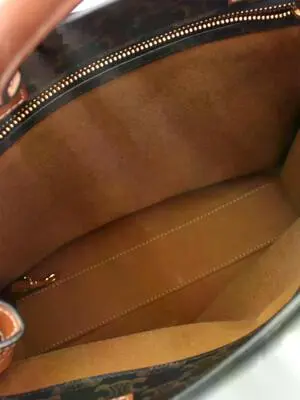 Celine Triomphe Canvas Logo Print Tote Bag