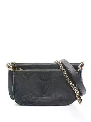 LOUIS VUITTON Monogram Empreinte Multi Pochette Shoulder Bag - Black
