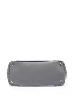 Prada Saffiano Lux Galleria Double Zip Satchel - Grey