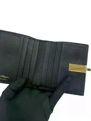 FERRAGAMO 2010-2026 Leather Gancini Bifold Wallet Small Wallets