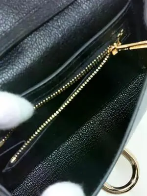 Hermès Chaine D'ancre Compact Wallet Crossbody Bag - Black