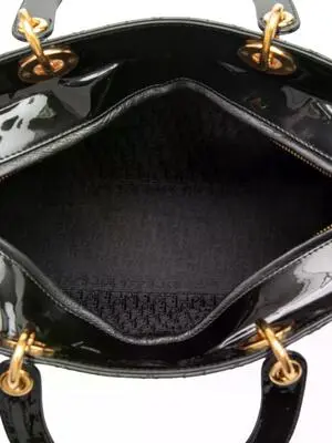Dior Large Patent Cannage Lady Satchel