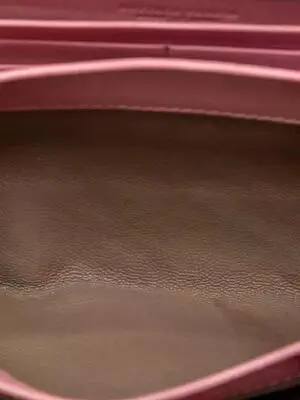 Bottega Veneta 2021-2026 Nappa Intrecciato Continental Wallet On Chain Crossbody Bag - Pink