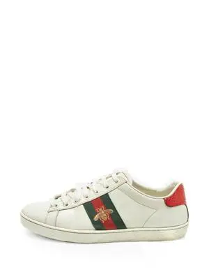Gucci Ace Bee-embroidered Sneakers - Neutrals