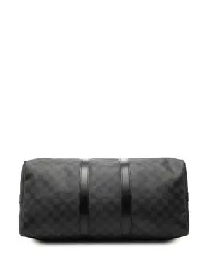 LOUIS VUITTON Damier Graphite Keepall Bandouliere 45 Travel Bag - Black