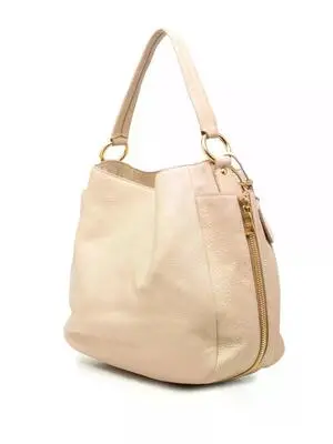 Prada Vitello Daino Side Zip Pocket Hobo Bag
