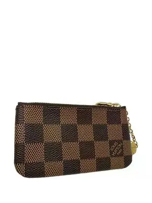 LOUIS VUITTON Damier Ebene Key Pouch - Brown