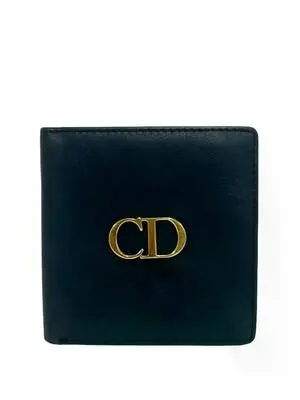 Dior 2010-2026 Leather Cd Bifold Wallet Small Wallets - Blue