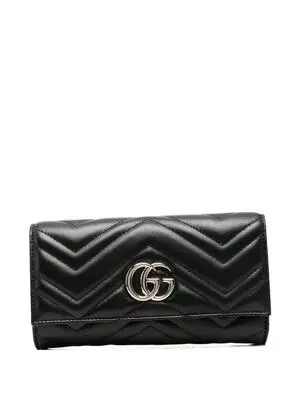 Gucci Gg Marmont Matelassé Wallet - Black