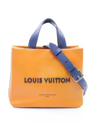 LOUIS VUITTON Mini Logo-print Leather Tote Bag - Orange