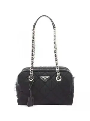 Prada Tessuto Shoulder Bag - Black