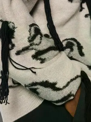 Stella McCartney Horse-pattern Fringed Sweater