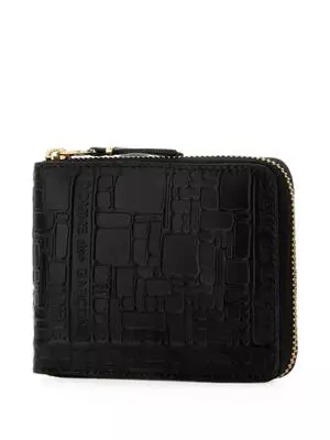 Comme Des Garçons Logo-embossed Leather Wallet - Black