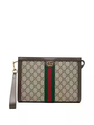 Gucci Ophidia Gg Supreme Clutch Bag - Neutrals