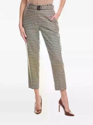 Brunello Cucinelli Plaid Belted Trousers