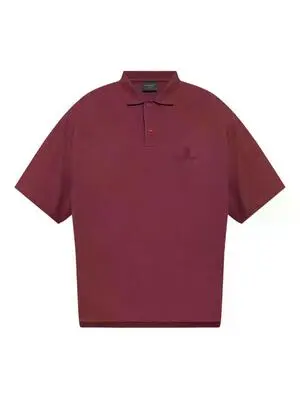 Balenciaga Logo-embroidered Polo Shirt - Red