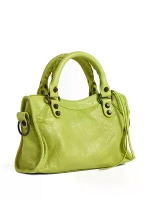 Balenciaga Mini Le City Studded Tote Bag - Green