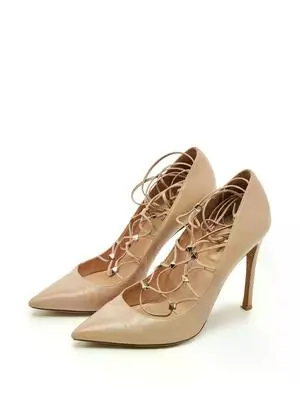 Valentino Garavani Rockstud Lace-up Heeled Pumps