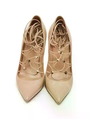 Valentino Garavani Rockstud Lace-up Heeled Pumps