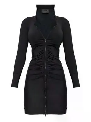 Balenciaga Ruched Zip-up Mini Dress
