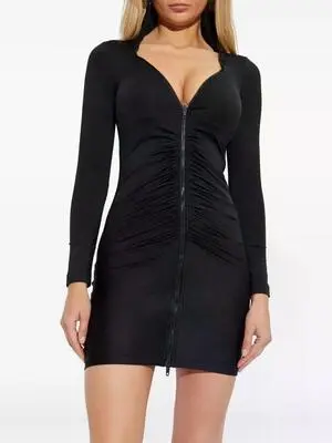 Balenciaga Ruched Zip-up Mini Dress