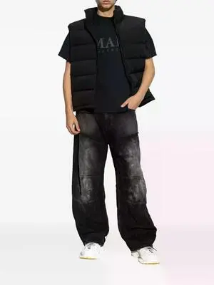 Balenciaga Quilted Logo-print Gilet - Black