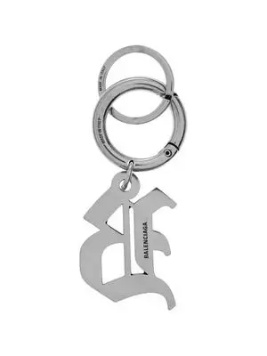 Balenciaga Brass Keyring - Silver